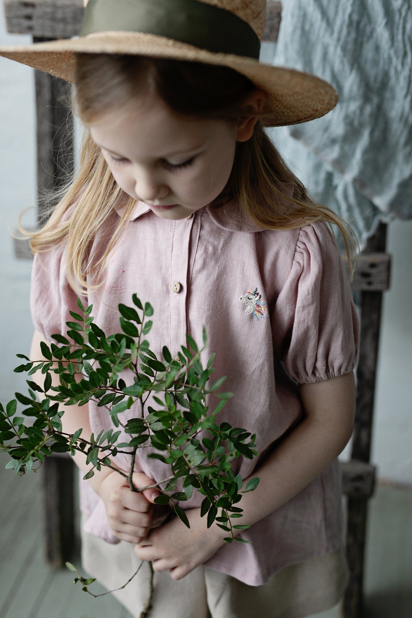 Baby Pink Short Sleeve Linen Tunic Dress – allthebeautifullinen